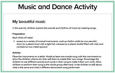 Music and Dance Activity - ORIGO Education