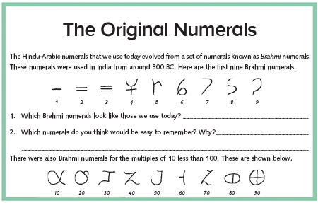 The Original Numerals - ORIGO Education